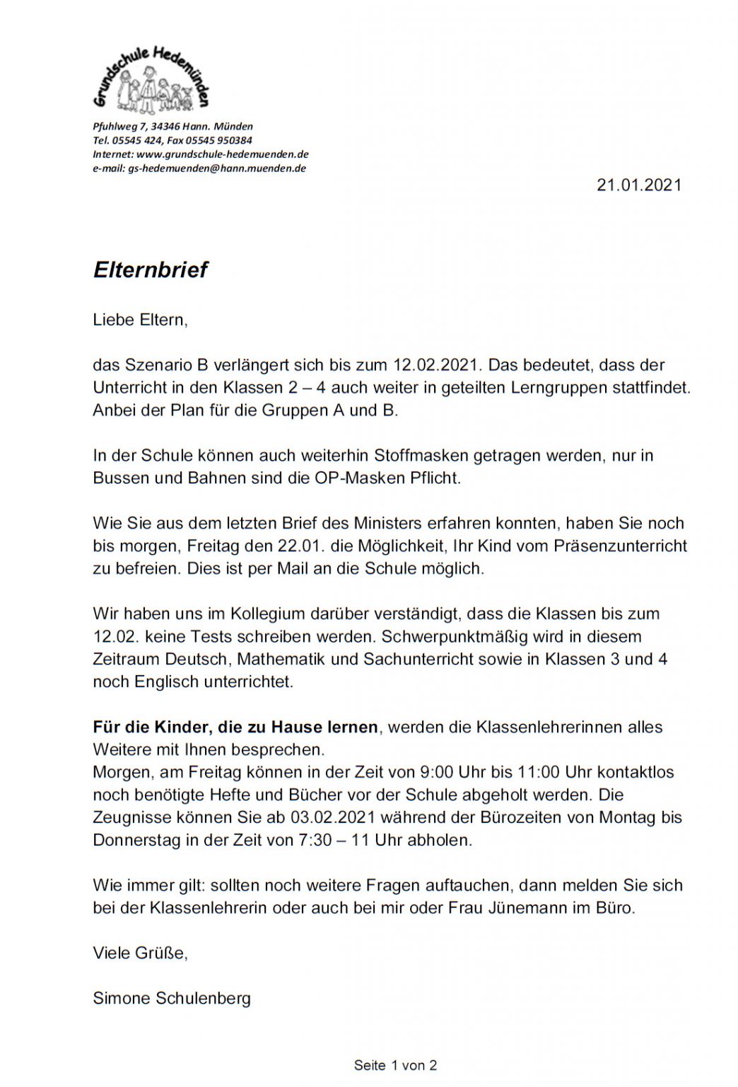 Grundschule Hedemünden | Verlässliche Grundschule und offene Ganztagsschule